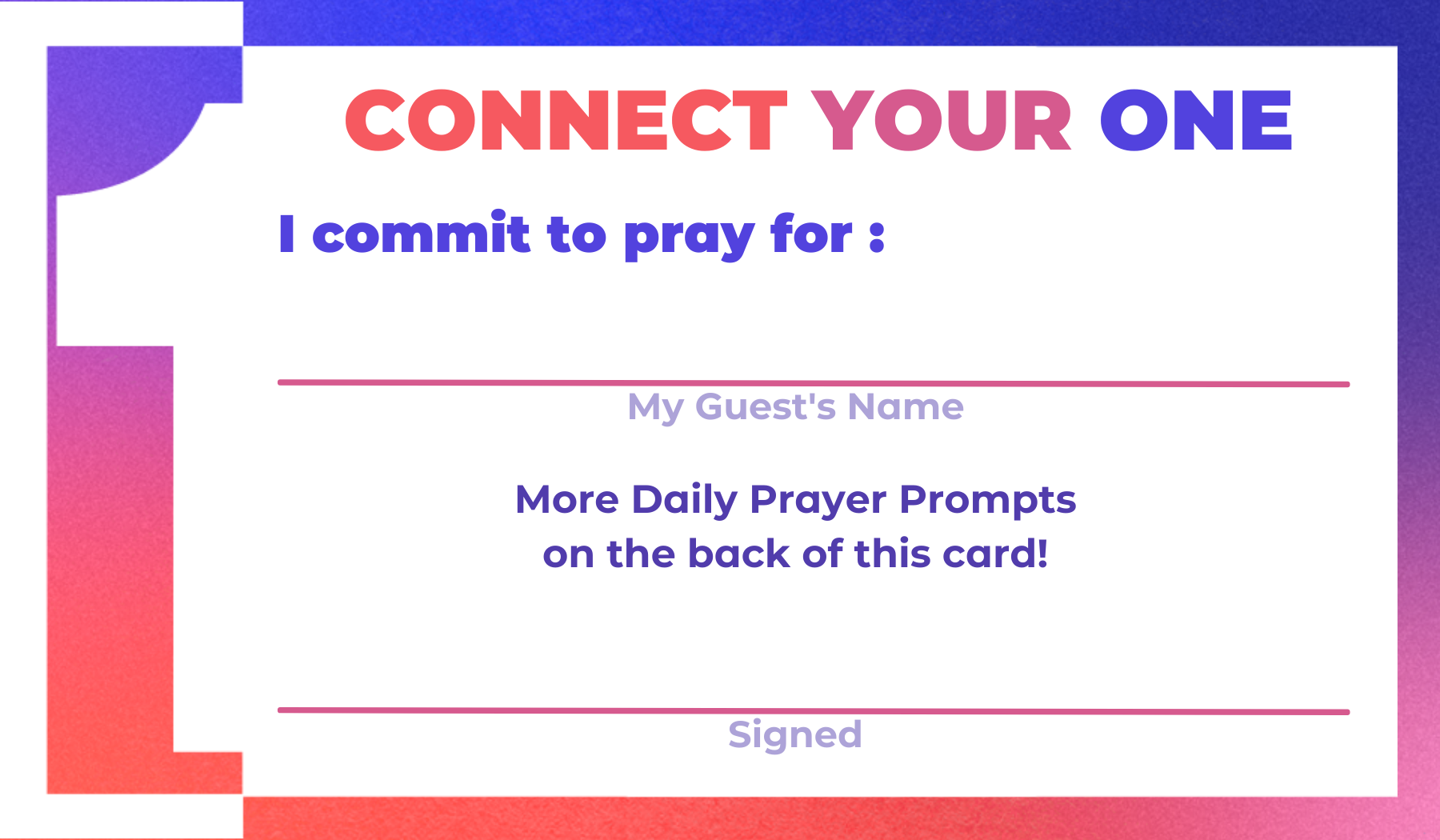 Connect Your One - Fountain of Life Church and Preschool